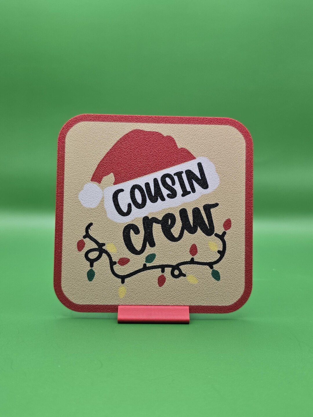 3D Printed | Cousin Crew Sign With Stand - Etsy