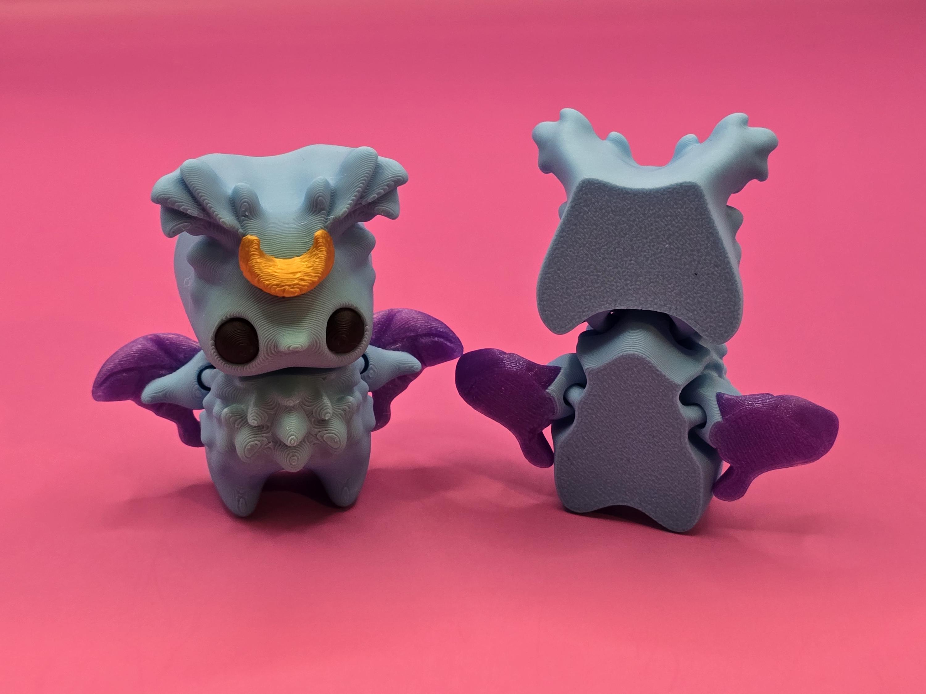 Lunar Moth Pixie – 3D Printed Fantasy Figurine With Iridescent Wings - Etsy