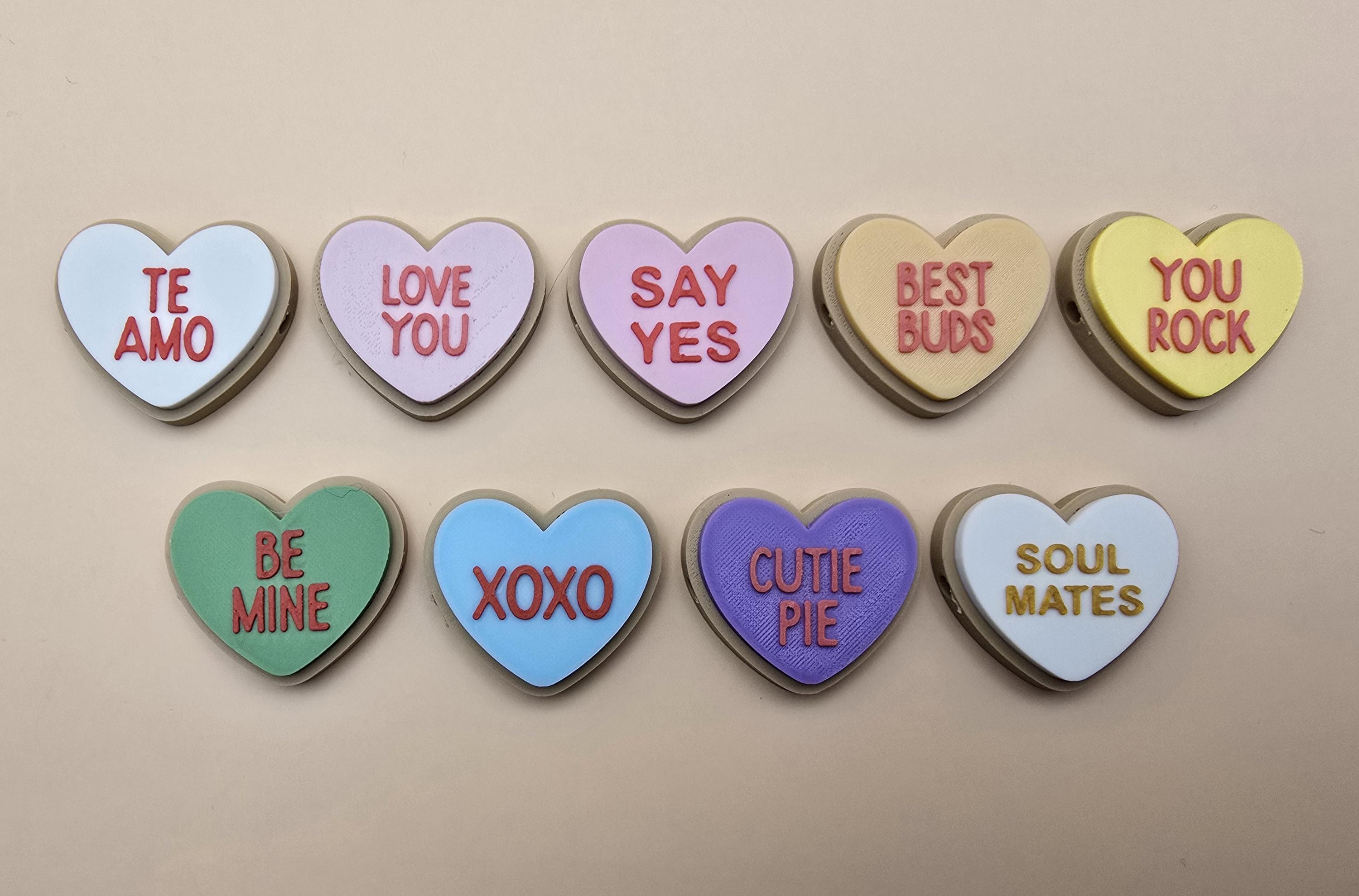 3d-printed Conversation Heart Beads – Customizable Valentine's Charm - Etsy