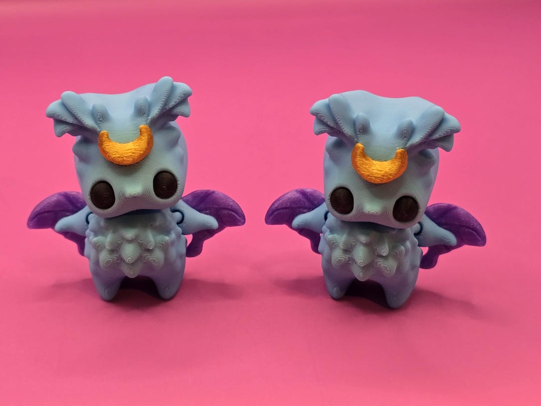 Lunar Moth Pixie – 3D Printed Fantasy Figurine With Iridescent Wings - Etsy