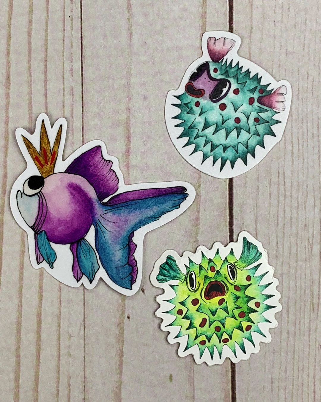 Fish Decal Set Vinyl Decals Laptop Decals Water Bottle Decals - Etsy