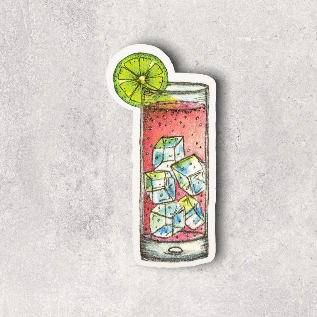 Vinyl Gin Cocktail Sticker Laptop Decal Die Cut Sticker - Etsy