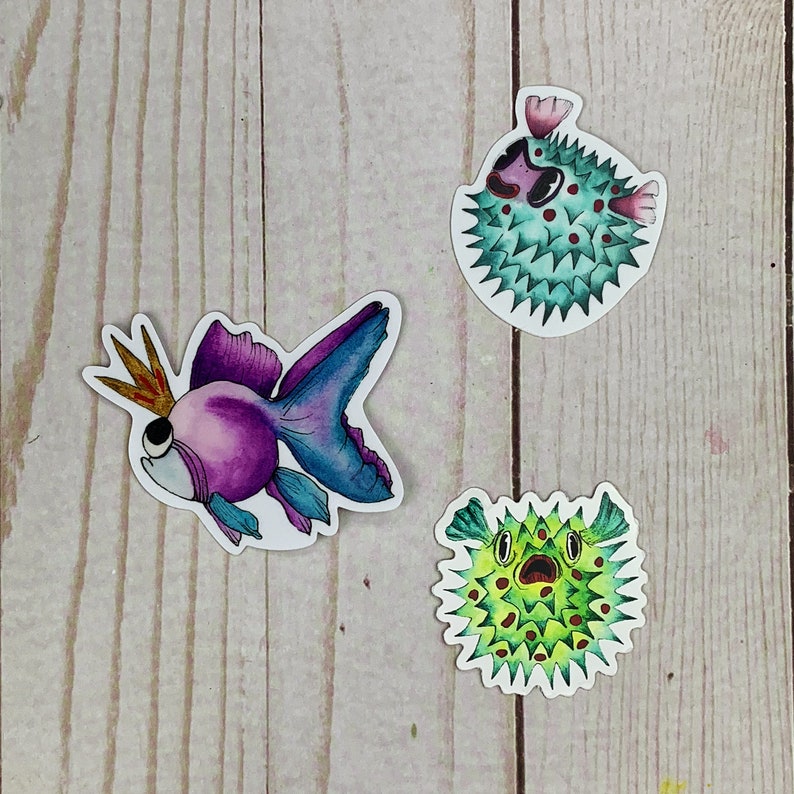 Fish Decal Set Vinyl Decals Laptop Decals Water Bottle Decals - Etsy