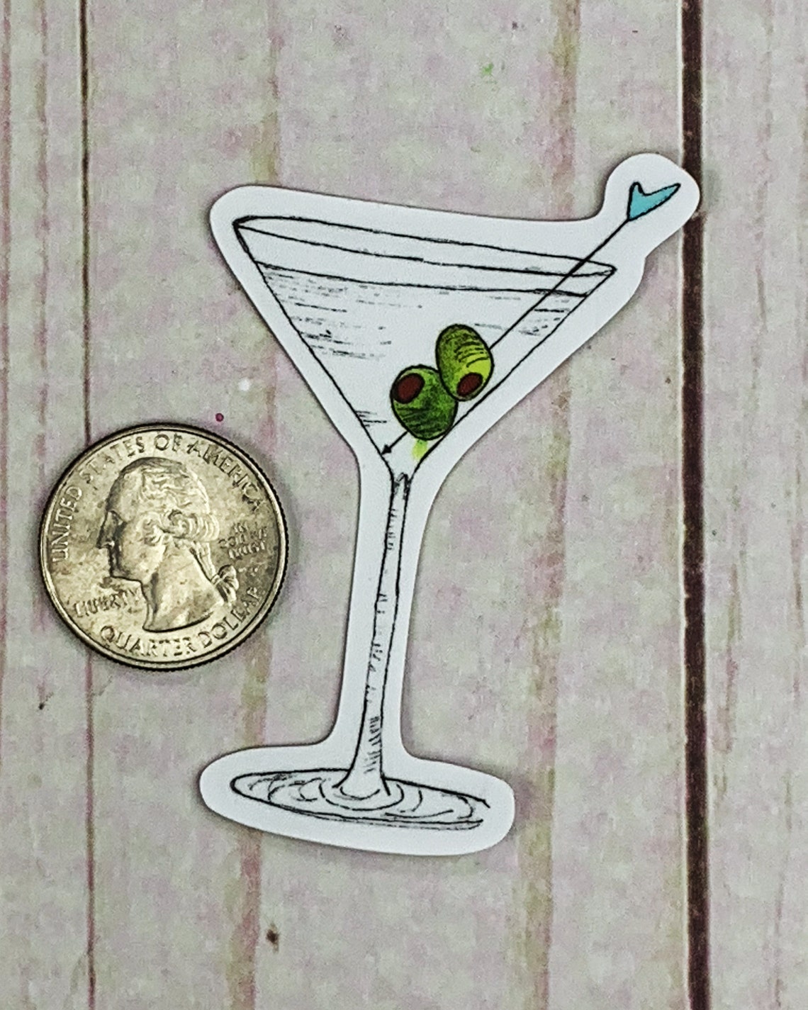 Martini Sticker Set Vinyl Decals Laptop Decals Water Bottle Decals - Etsy