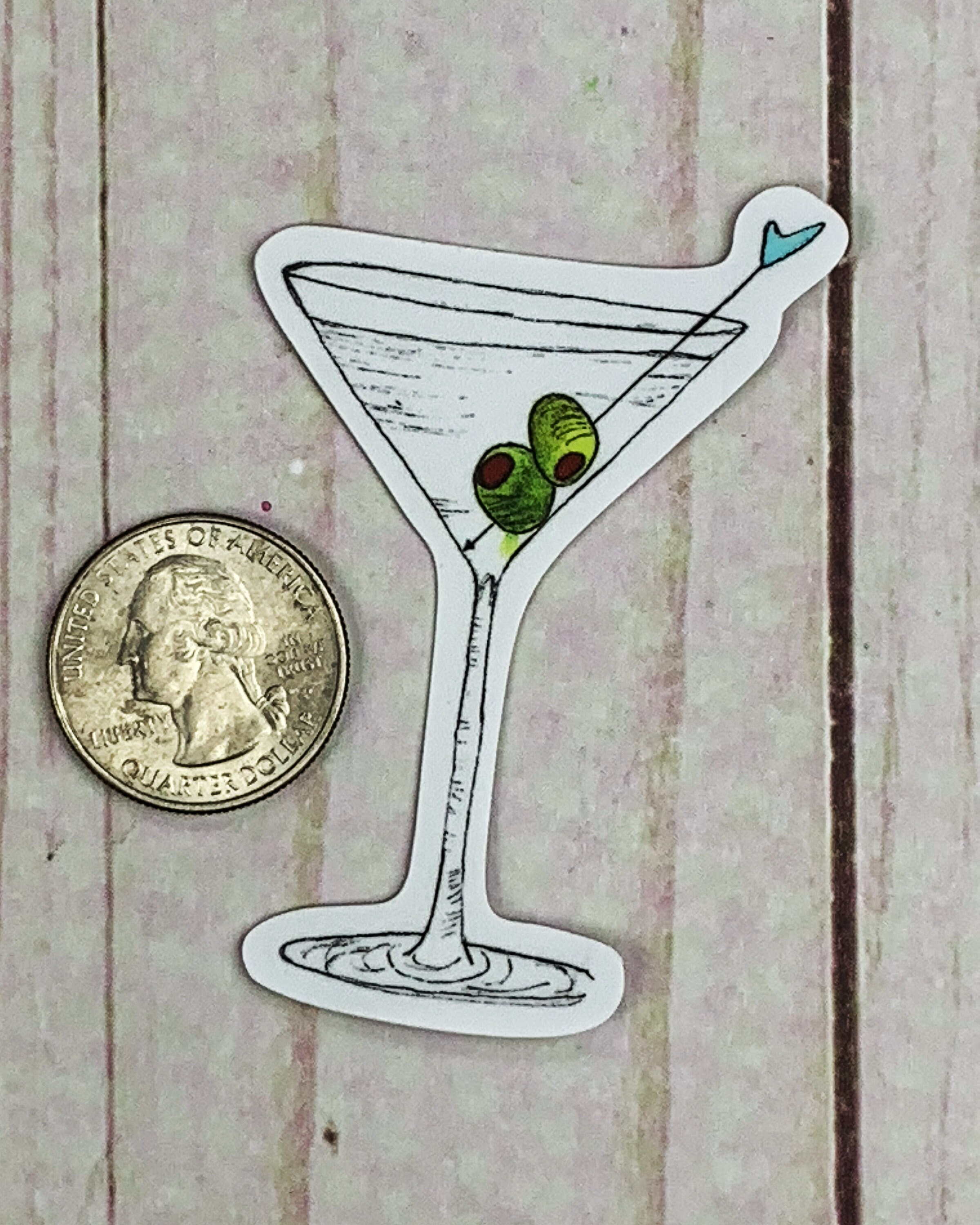 Martini Sticker Set Vinyl Decals Laptop Decals Water Bottle Decals - Etsy
