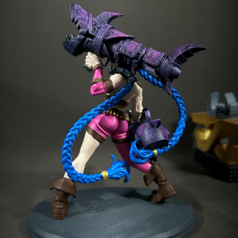 Jinx Figure 3D Printed League of Legends Figurine Arcane Figurine Lol Jinx Collectible Gaming ...