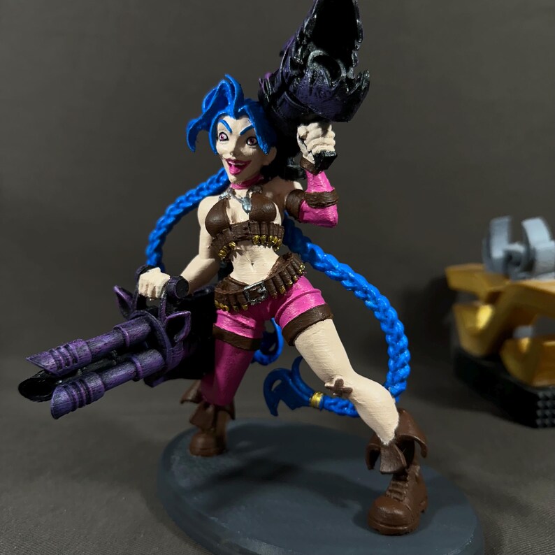 Jinx Figure 3D Printed League of Legends Figurine Arcane Figurine Lol Jinx Collectible Gaming ...