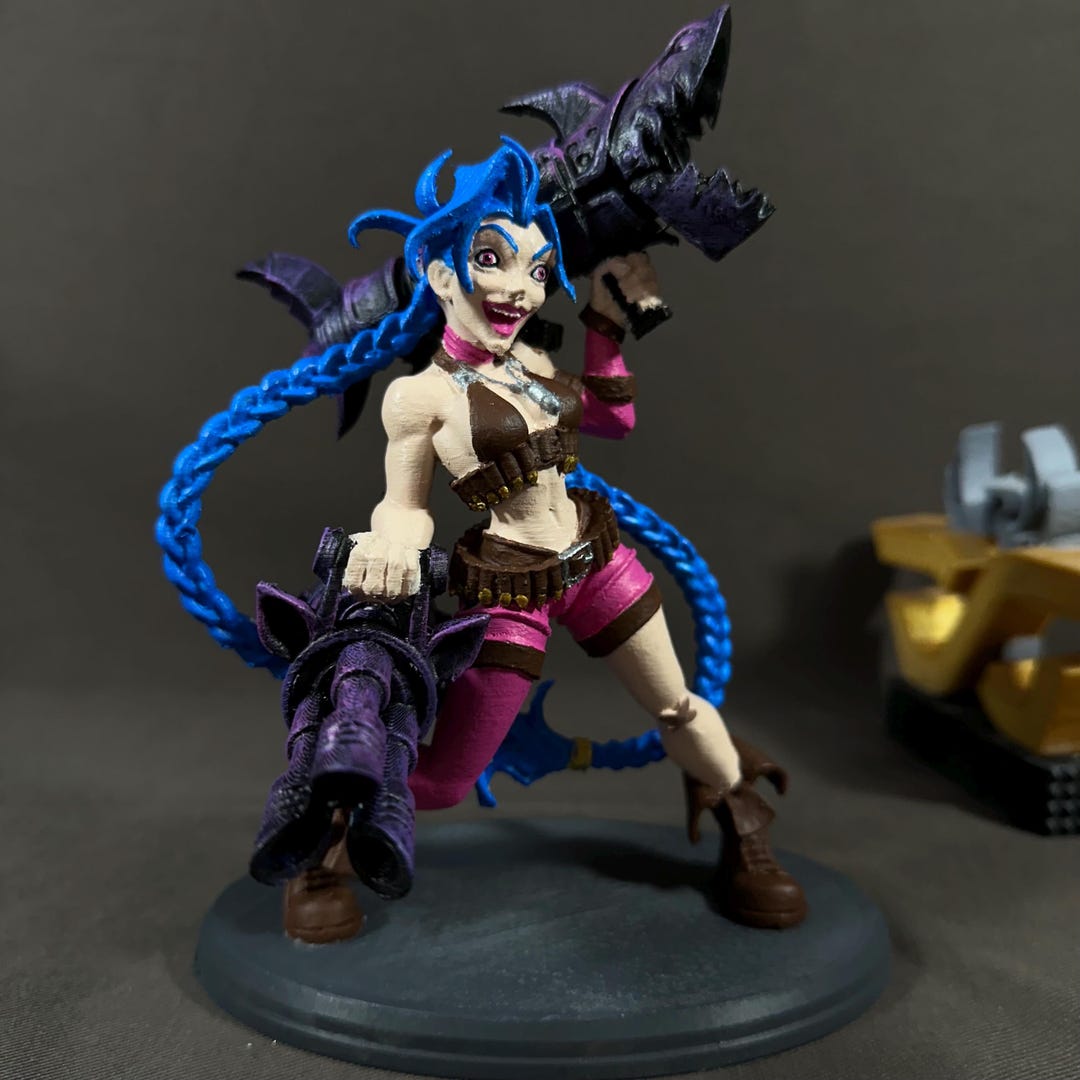 Jinx Figure 3D Printed League of Legends Figurine Arcane Figurine Lol Jinx Collectible Gaming ...