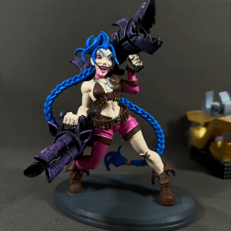 Jinx Figure 3D Printed League of Legends Figurine Arcane Figurine Lol Jinx Collectible Gaming ...
