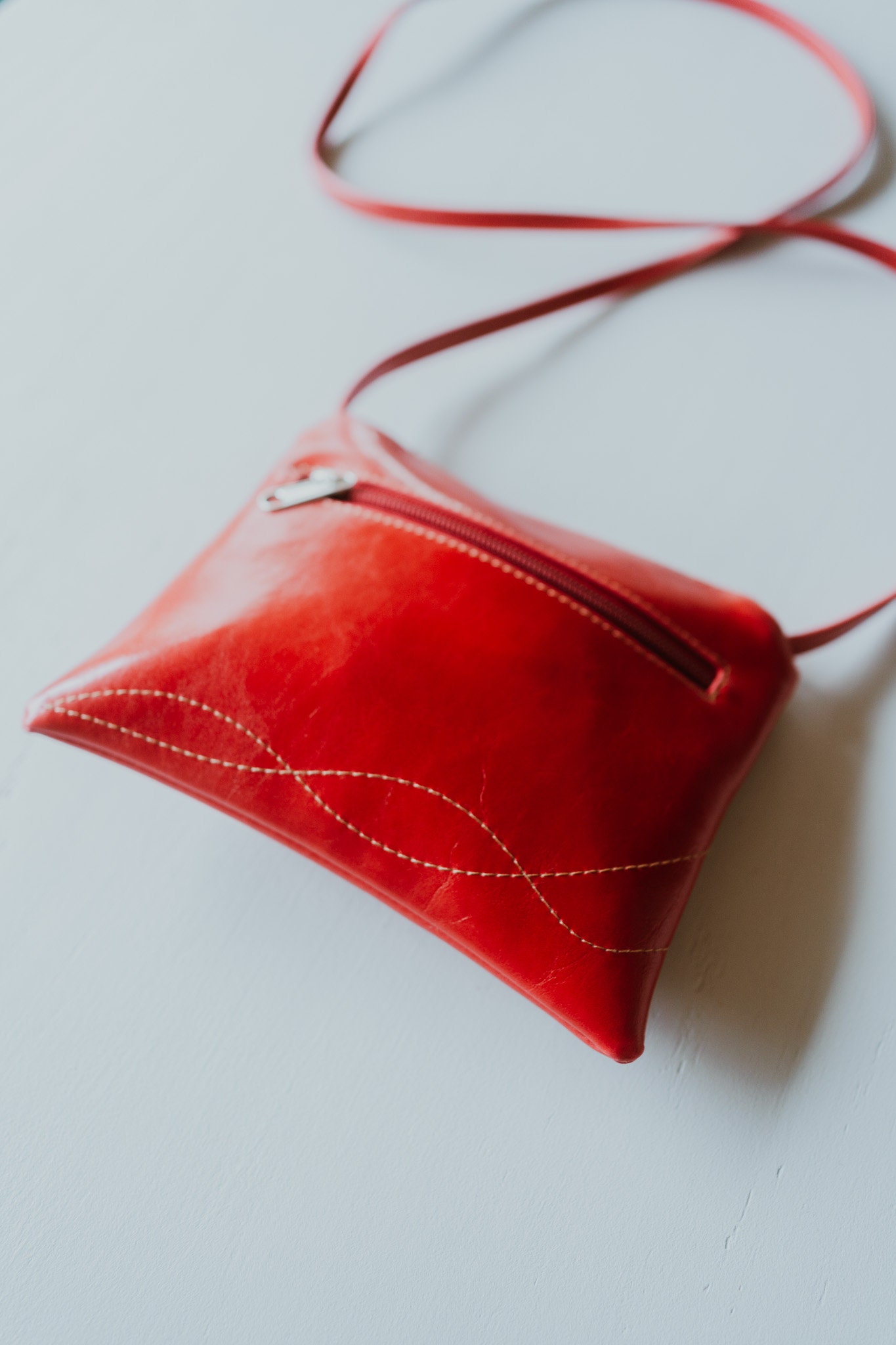 Small Red Crossbody Bag Made With Vegan Leather Red Small Purse ...