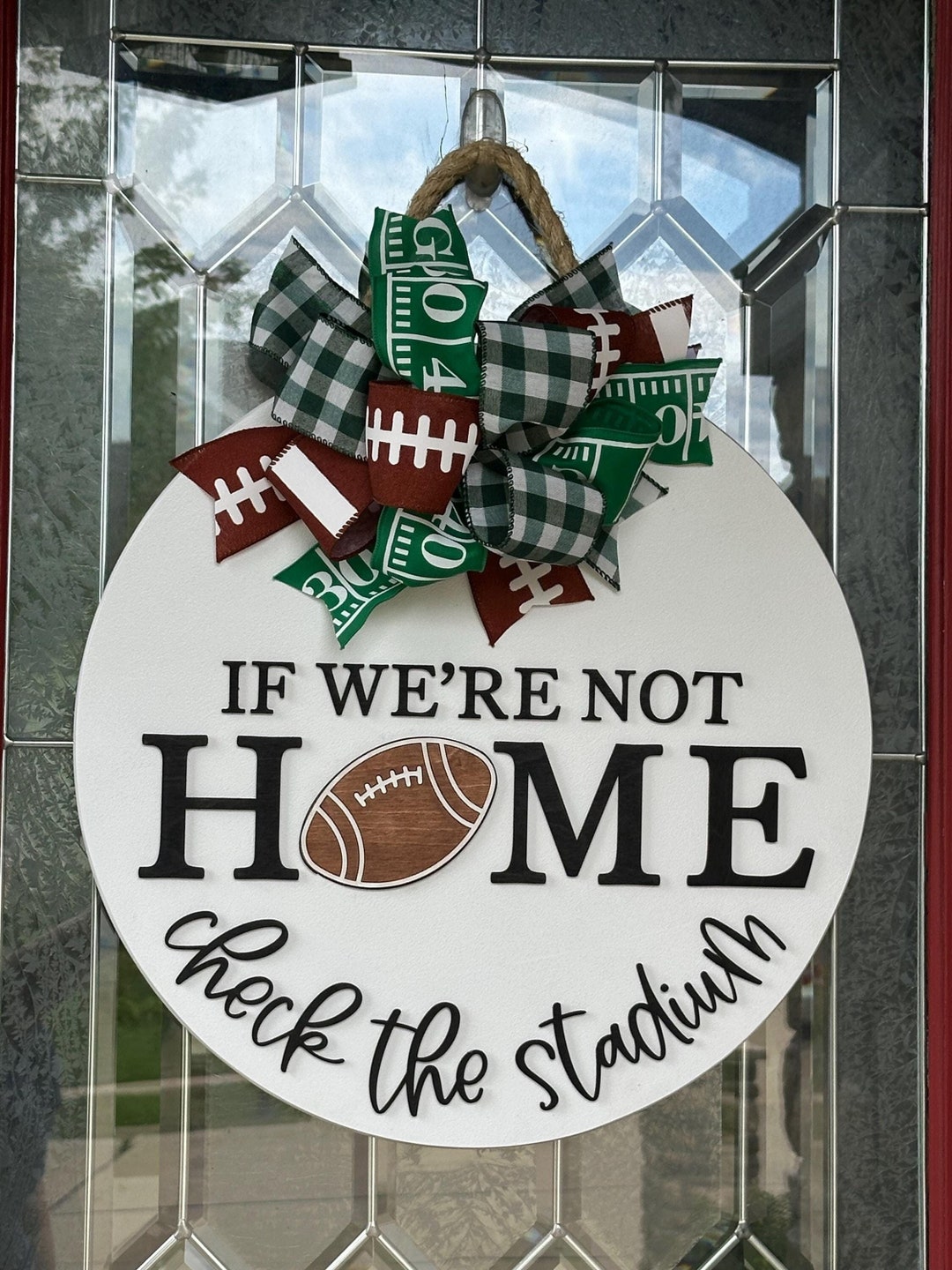 Football Door Hanger, Football Sign, Front Door Hanger, Football Front ...