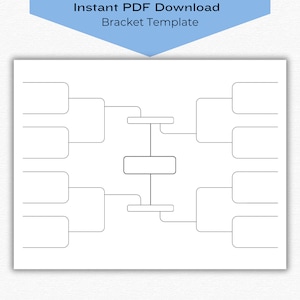 16 Slot Blank Tournament Bracket Template, PDF Instant Download ...