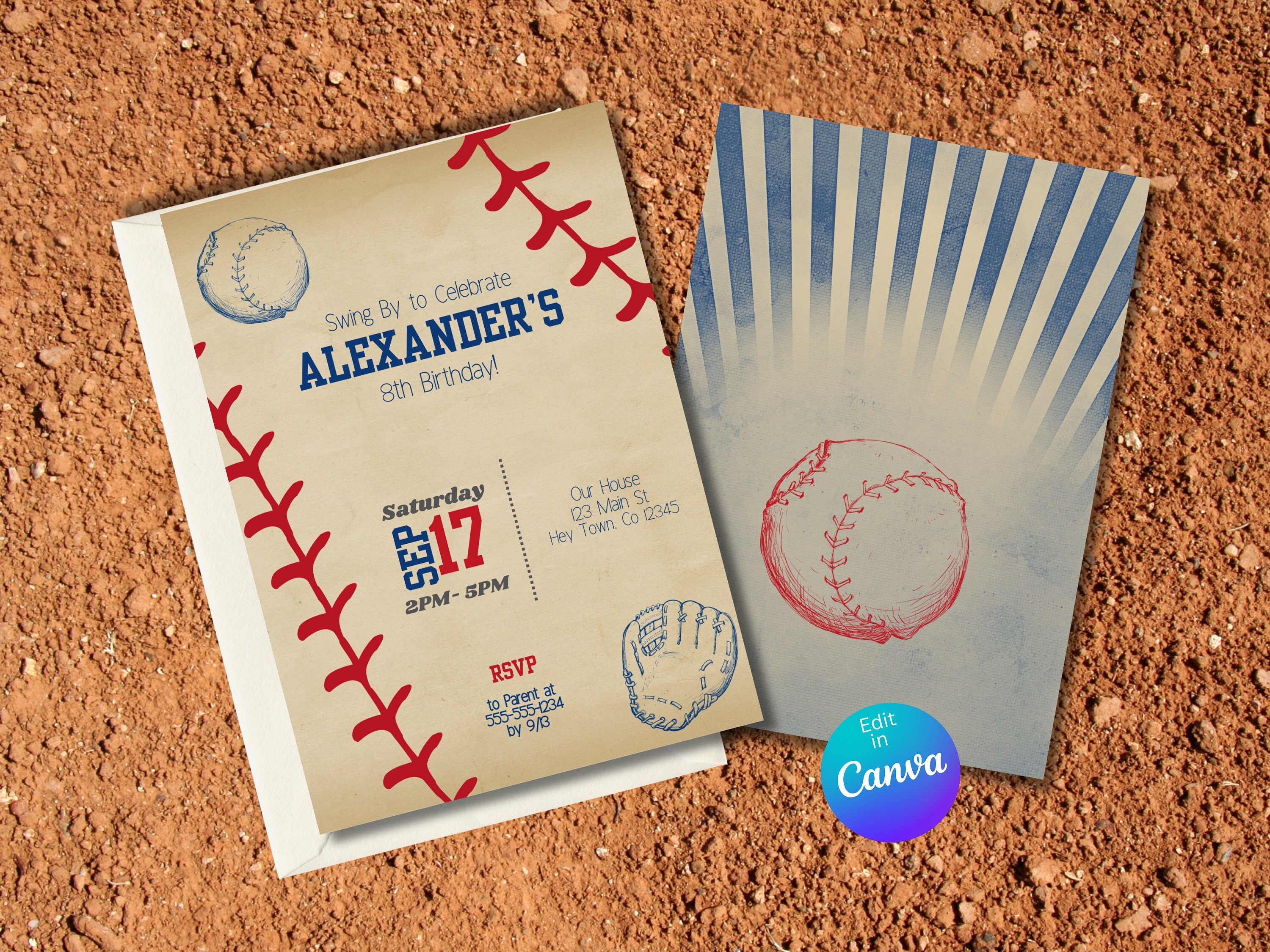 Editable Baseball Invitation Template! Digital Item for DIY ...