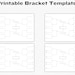 16 Slot Blank Tournament Bracket Template, PDF Instant Download ...