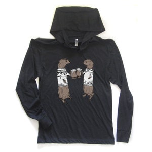Otters Hooded Tshirt, Christmas Sweater, Otter Hoodie, Longsleeve Shirt ...