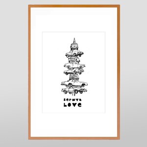 Berwyn Illinois Car Kabob Spike Art Print DOWNLOAD ONLY Small - Etsy