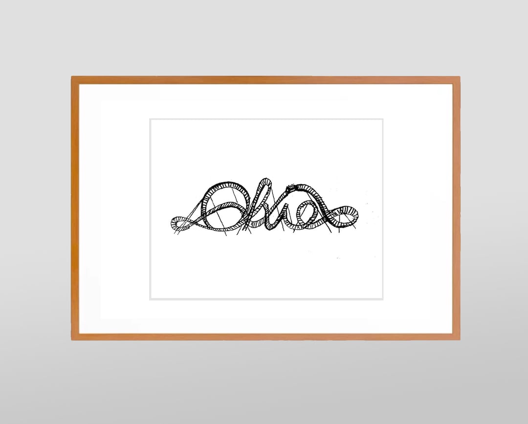 Ohio Rollercoaster Art Print DOWNLOAD ONLY Small - Etsy
