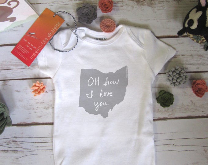 Cute Baby Onesie® Ohio Baby Clothing Ohio Baby Gift Ohio | Etsy