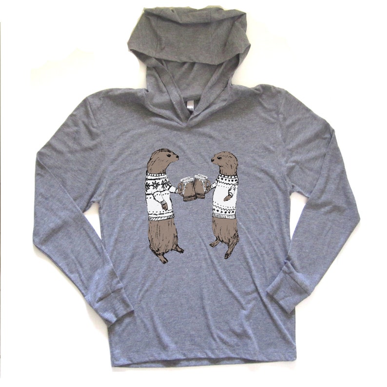 Otters Hooded Tshirt, Christmas Sweater, Otter Hoodie, Longsleeve Shirt ...