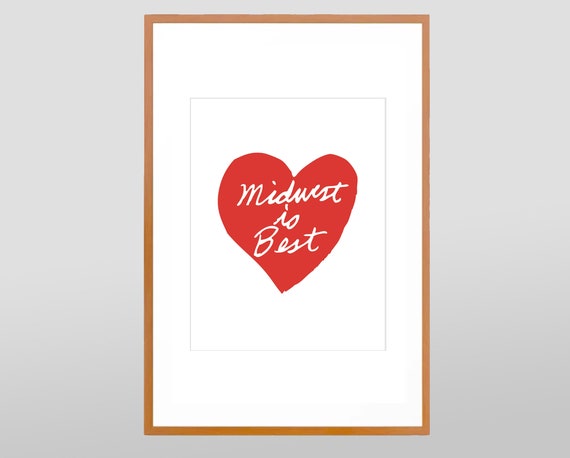 Midwest is Best Midwestern Art Print DOWNLOAD ONLY Small Color | Etsy
