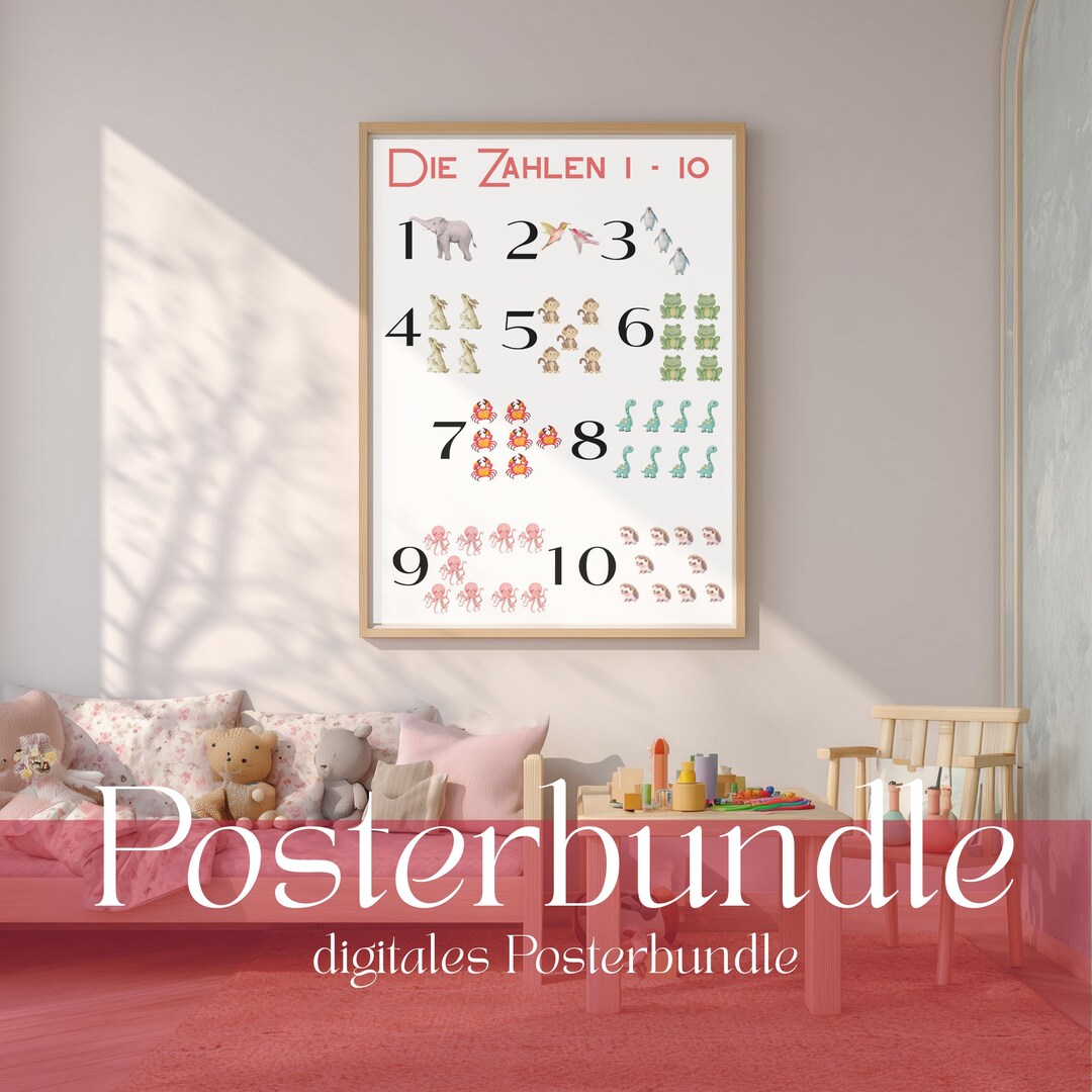Learning Poster | Alphabet | Number Poster | First-graders | Reading ...