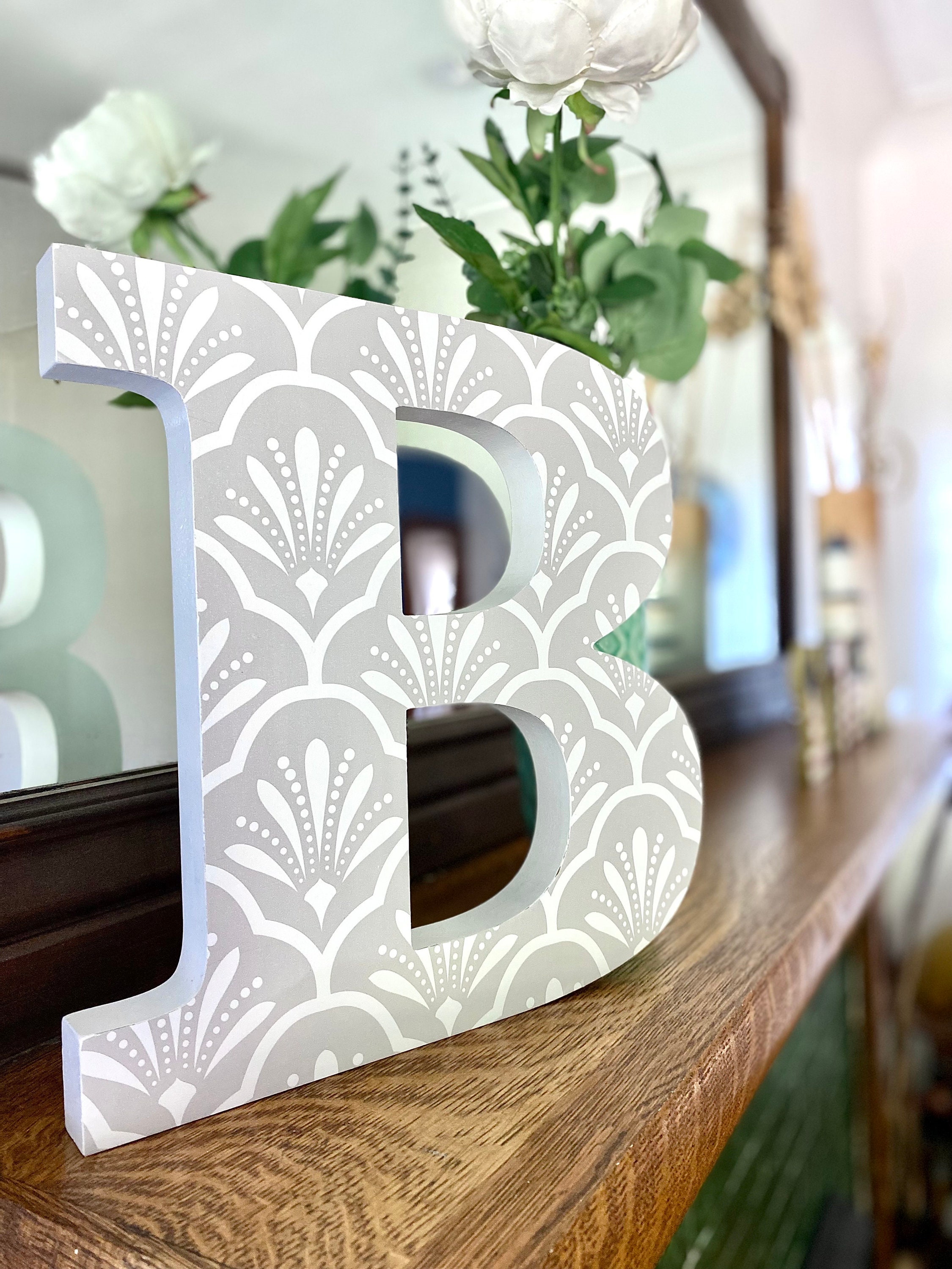 Personalized Monogram Wood Letter | Custom Initials | Home Decor ...