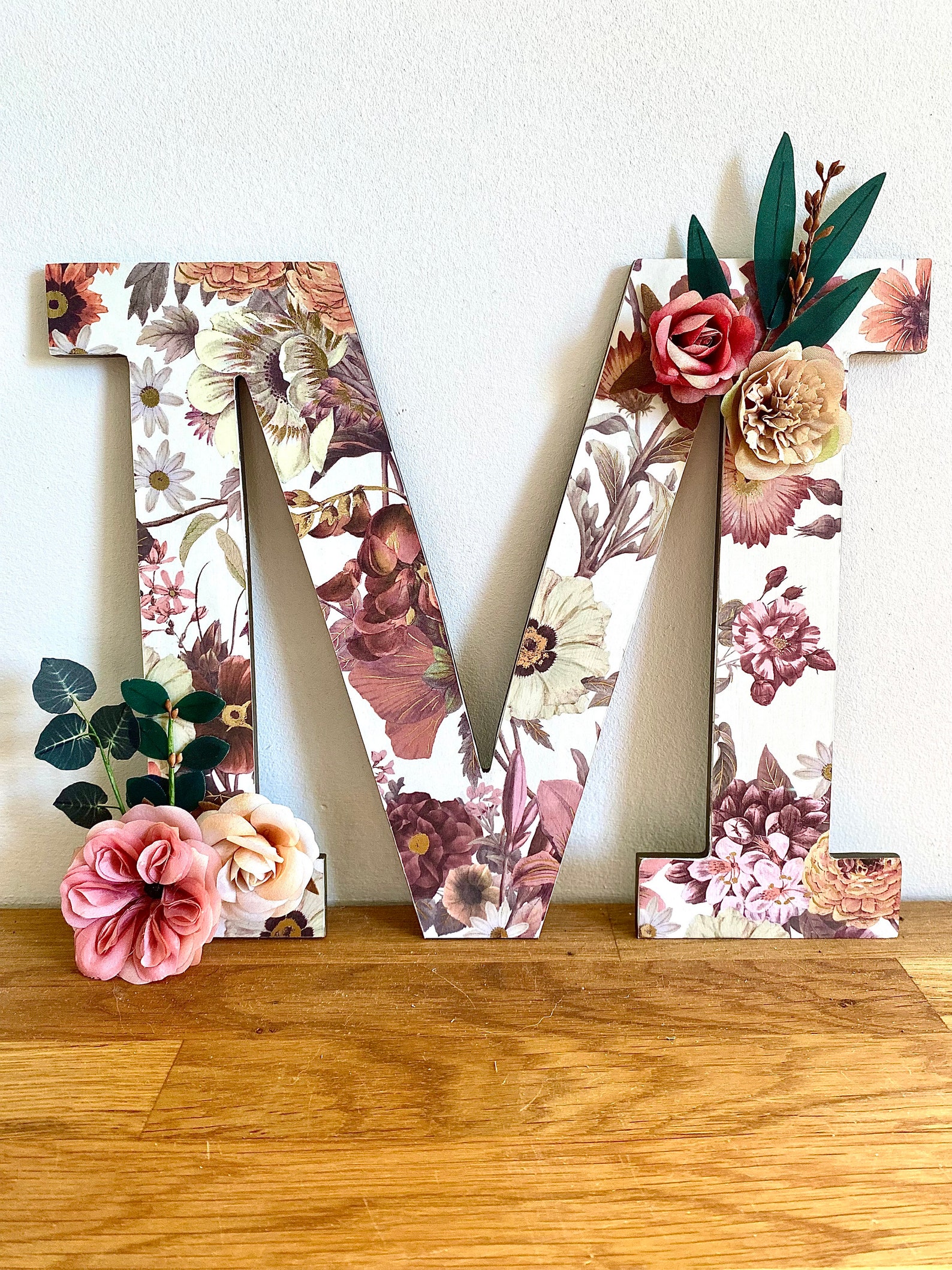 Personalized Monogram Wood Letter | Custom Initials | Home Decor ...