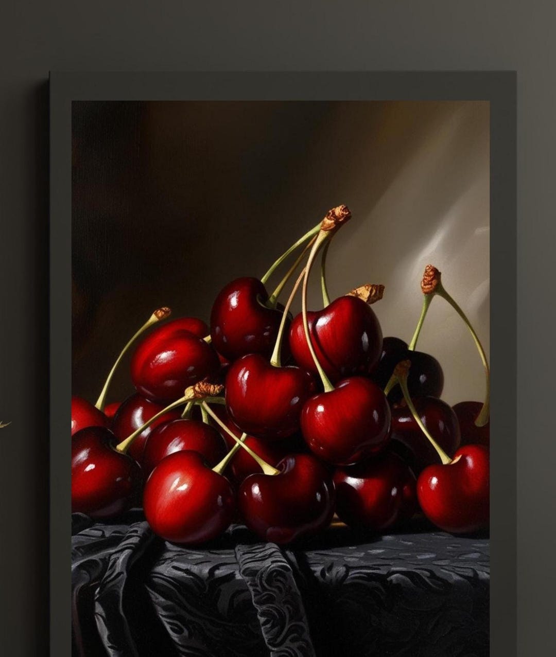 Dark Medieval Cherry Art Print: Castlecore Wall Decor - Etsy