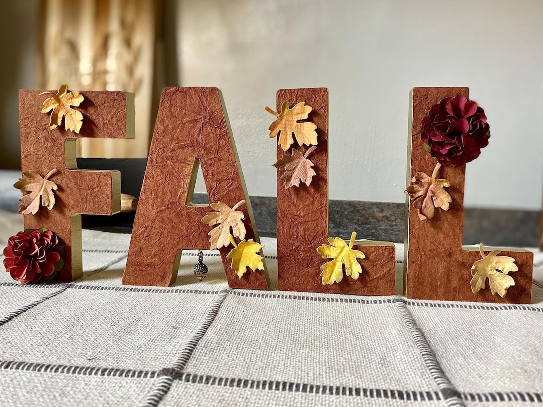 Seasonal/fall Standing Wood Letters | Seasonal Home Decor | Theme Decor ...