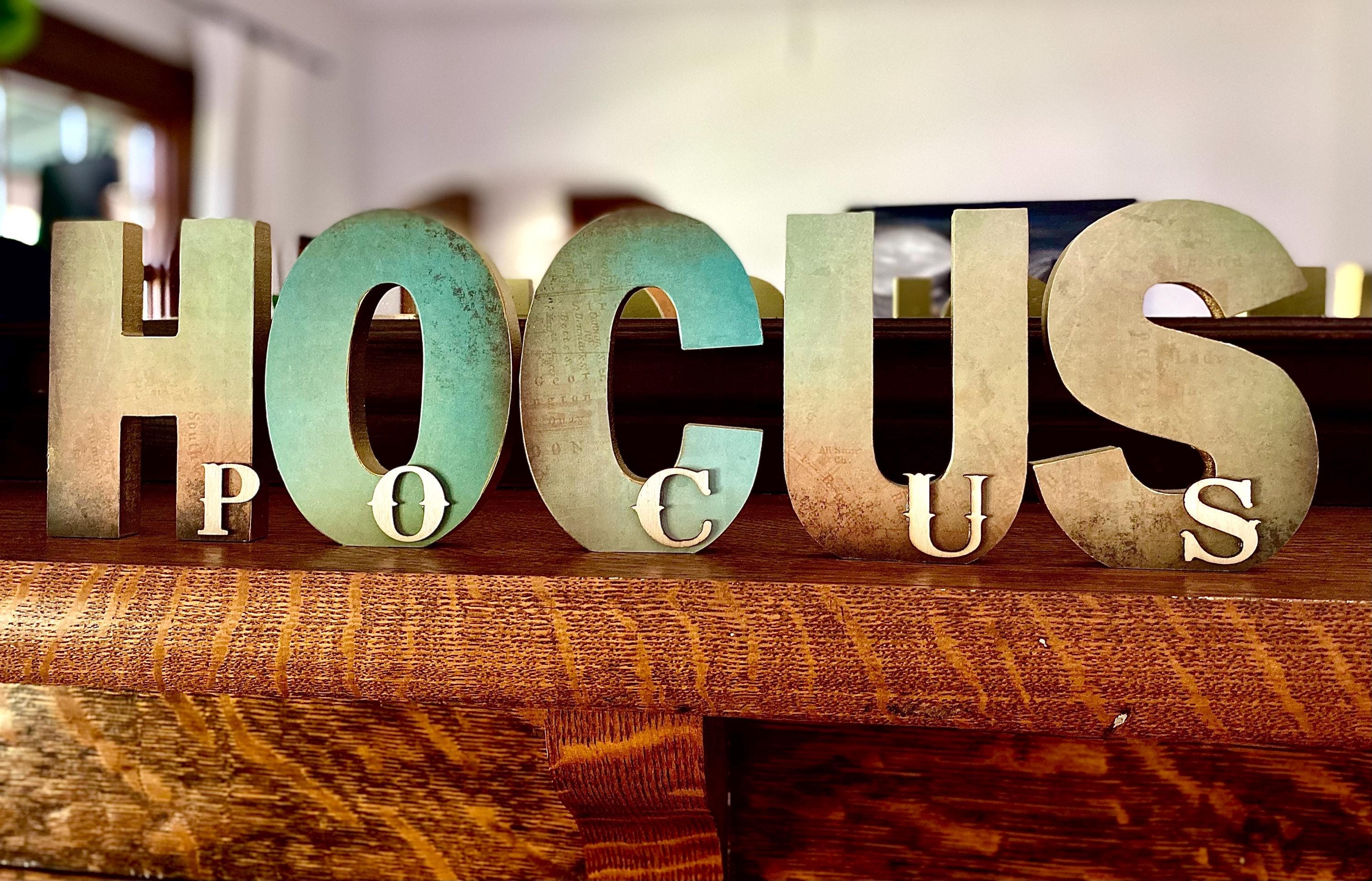Hocus Pocus Standing Wood Letters: Halloween Fall Decor - Etsy