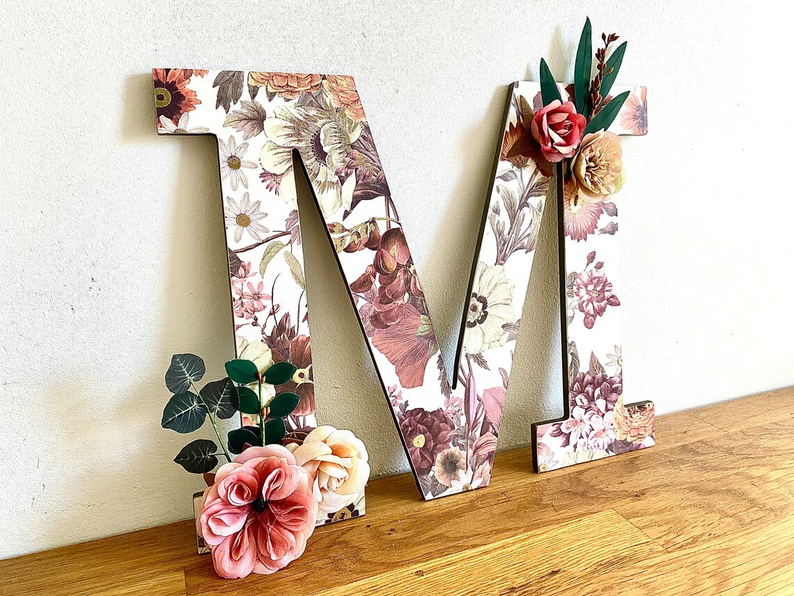 Personalized Monogram Wood Letter | Custom Initials | Home Decor ...