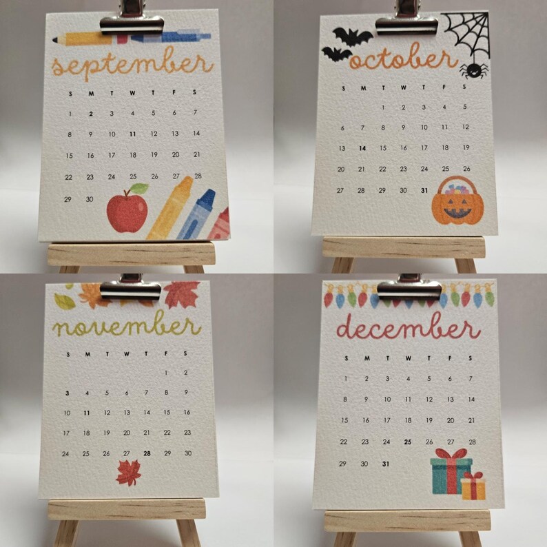 2024 Mini Easel Calendar - Etsy