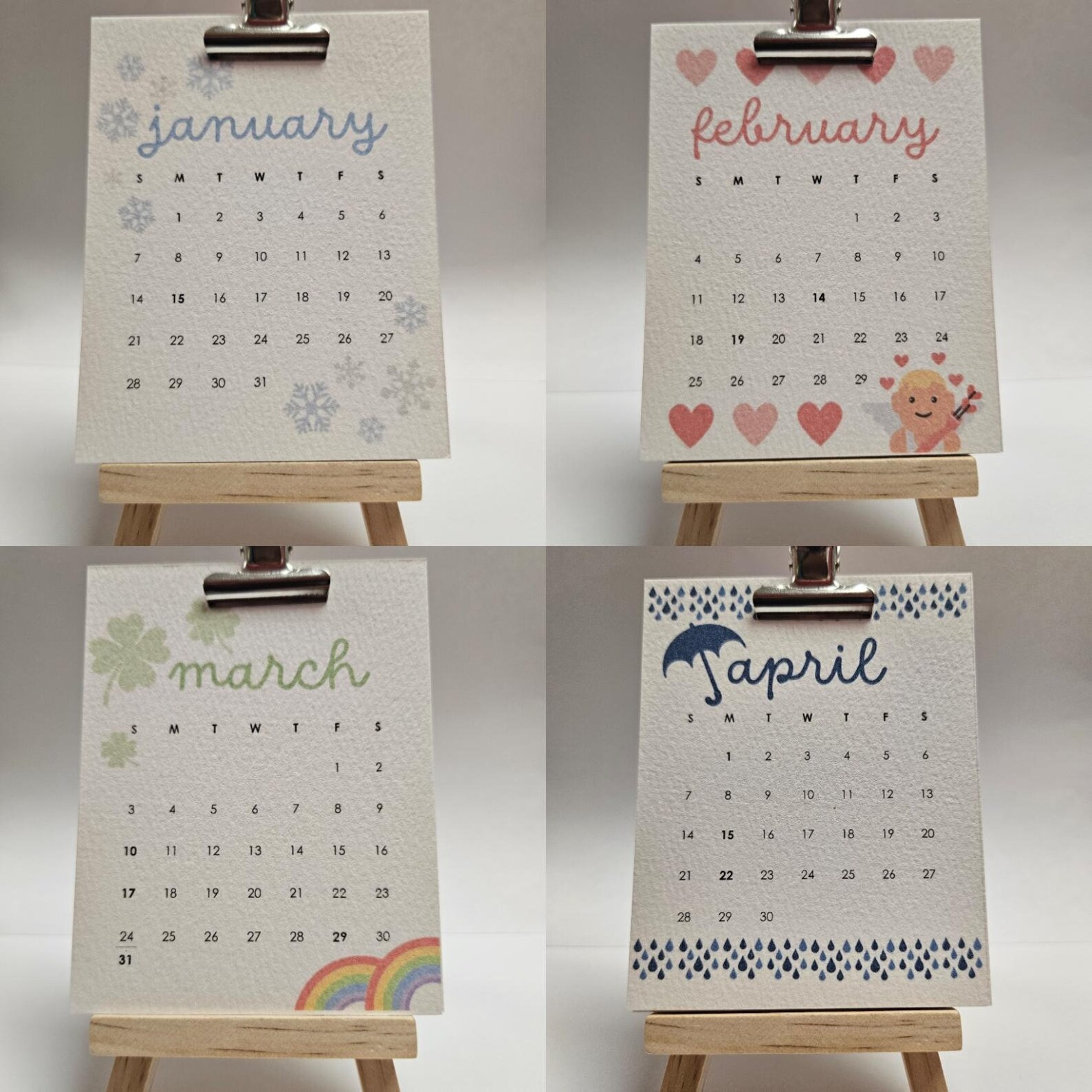 2024 Mini Easel Calendar - Etsy