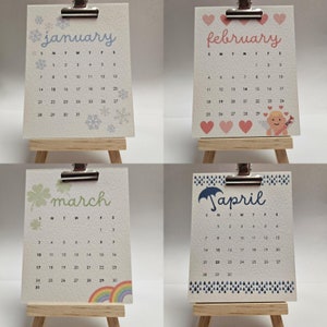 2024 Mini Easel Calendar - Etsy