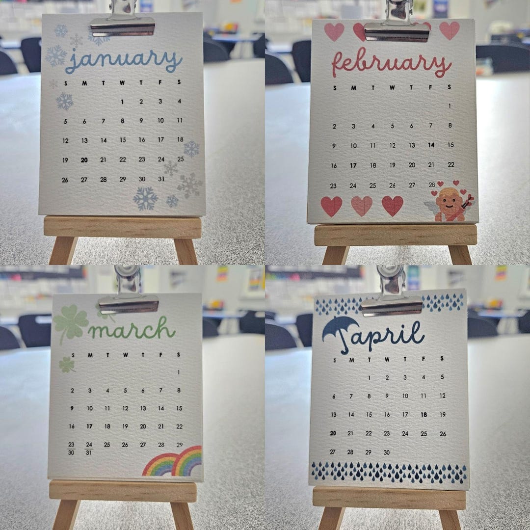 2026 Mini Easel Calendar - Etsy