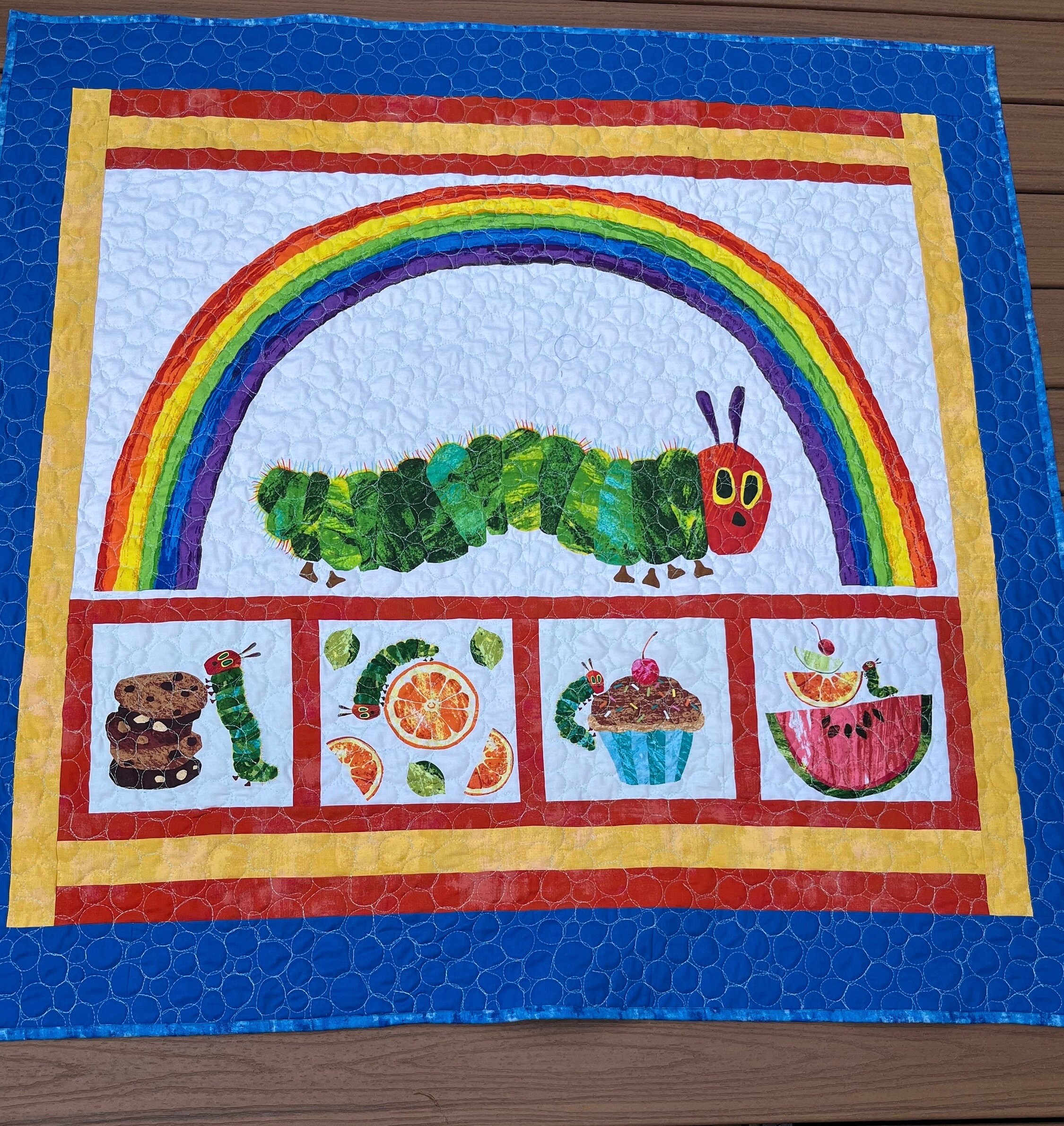 Very Hungry Caterpillar Baby Quilt 50x50 - Etsy
