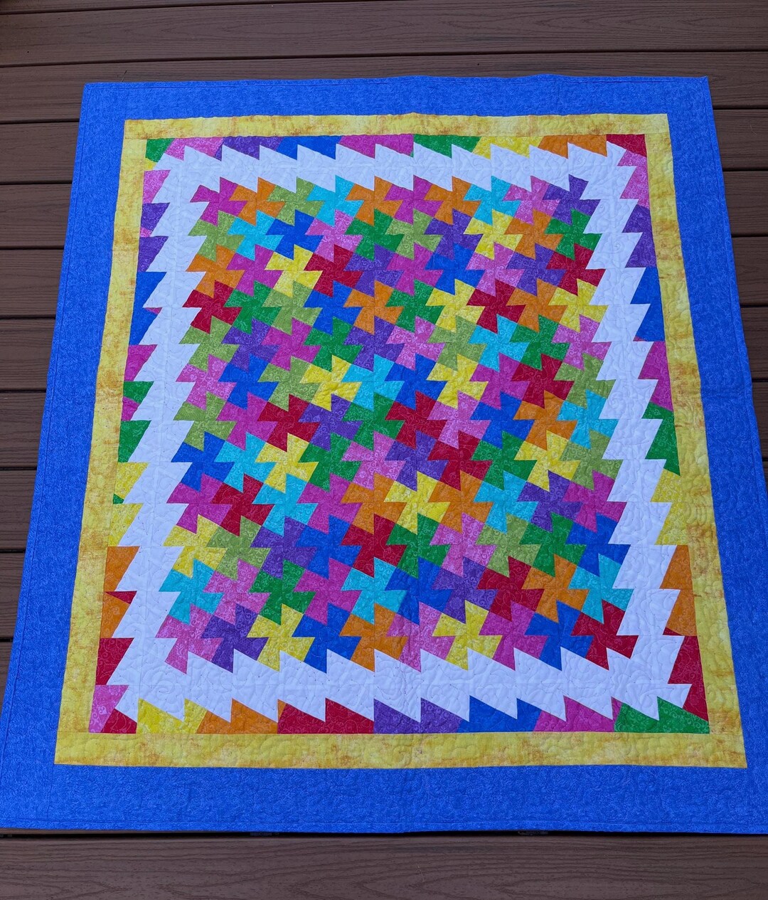 Flower Twister Design Baby Quilt or Wall Hanging -46”x 54” - Etsy