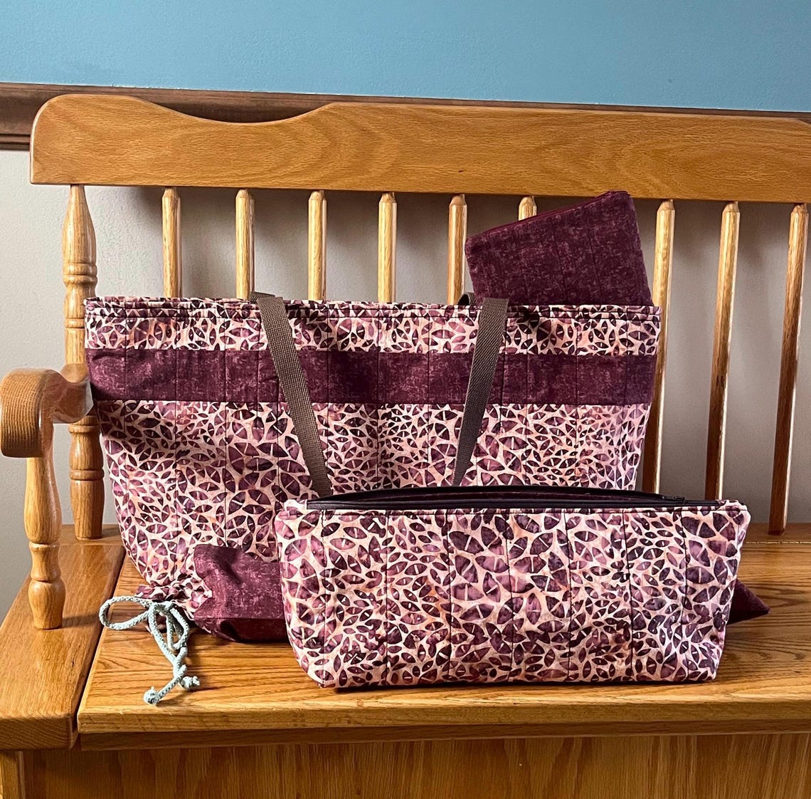 Mahjong Bag Set, Quilted Big Mahjong Bag to Store and Carry Tile Bag ...