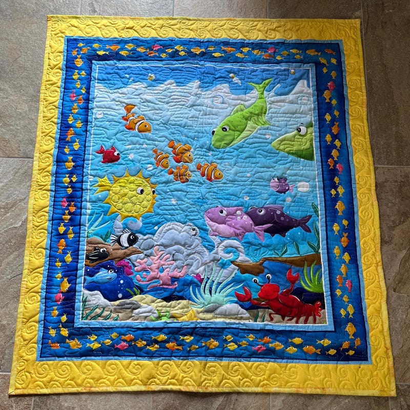 Fish Quilt - Etsy