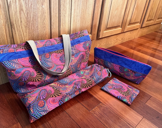 Mahjong Bag Set of 4 - Quilted Mahjong Bag, 23x14”, Tile Bag, Rack ...