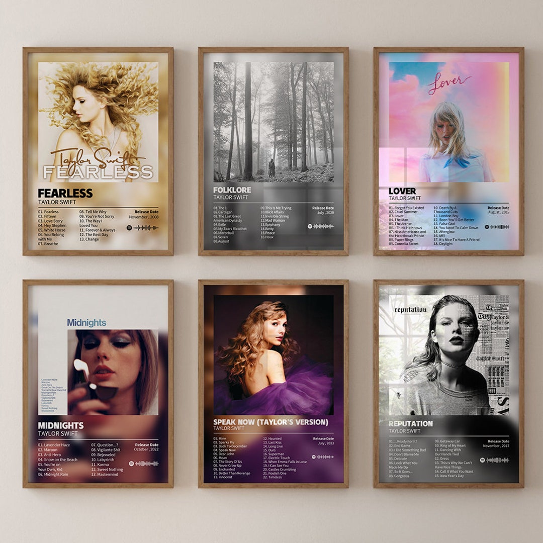 Taylor Swift Poster Taylor Swift Album Prints Album Cover Poster Custom ...