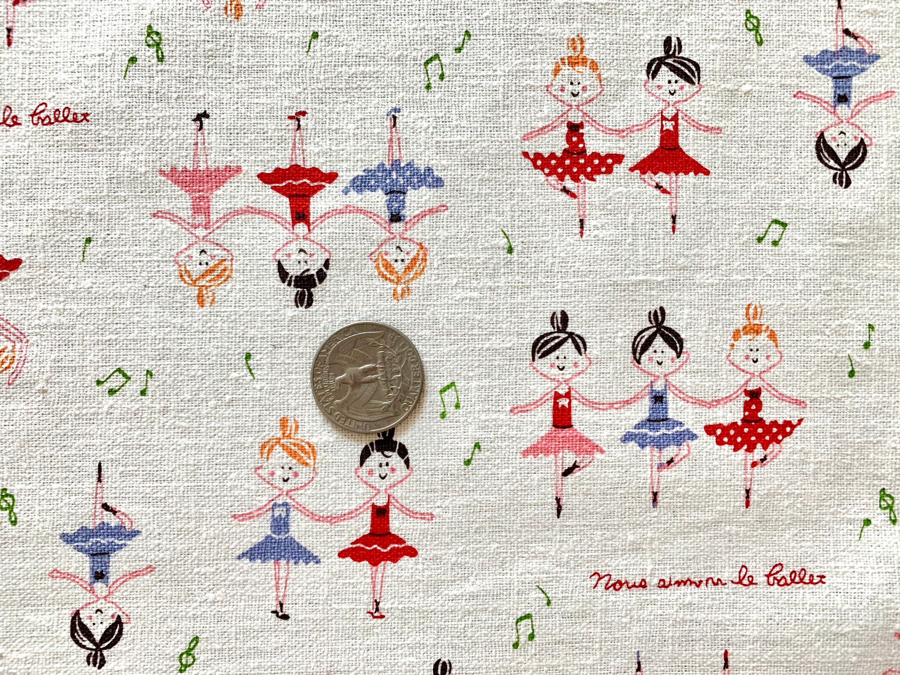 Ballet Fabric by the yard Boots And Ballet Antique By | Etsy