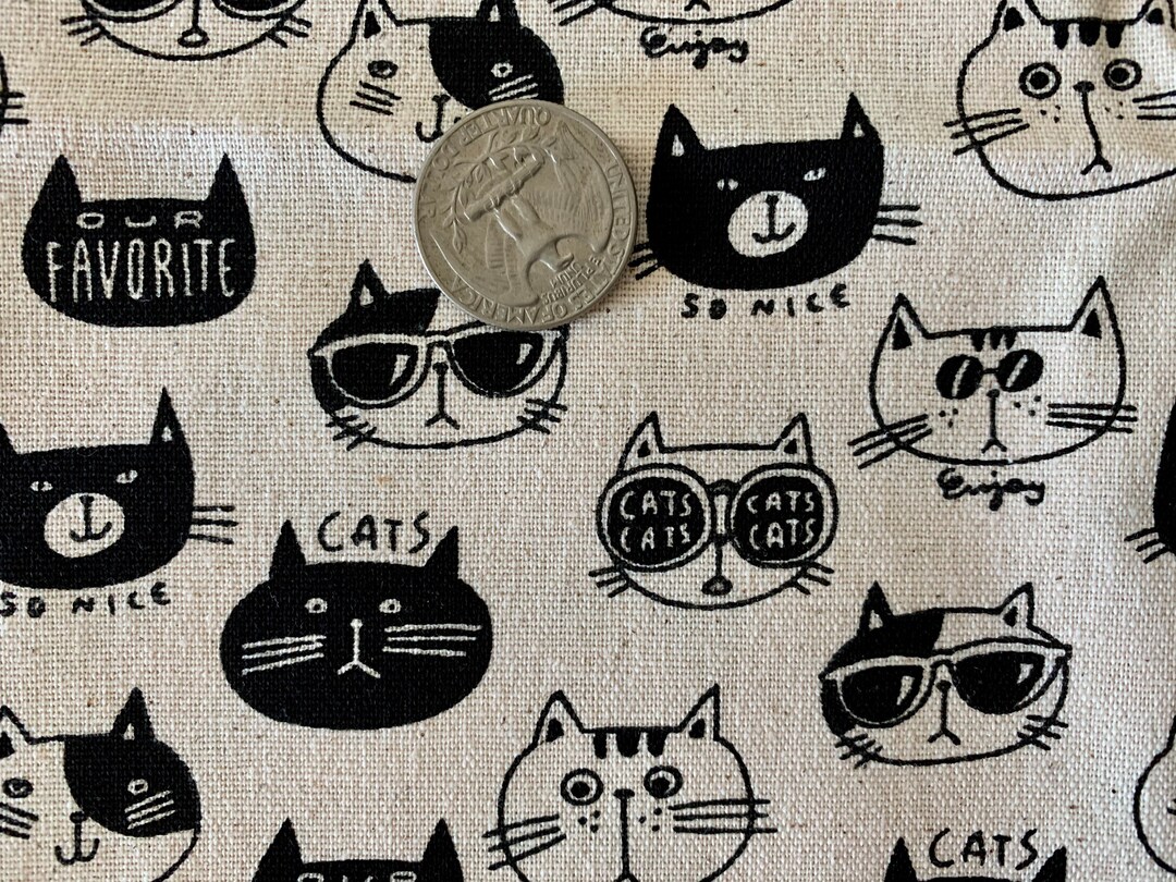 Our Favorite Kitty Cats Fabric 1FQ - Etsy