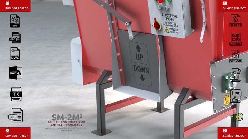 Sm-2m3 Animal Feed Mixer Machine Design - Complete Production Files for ...