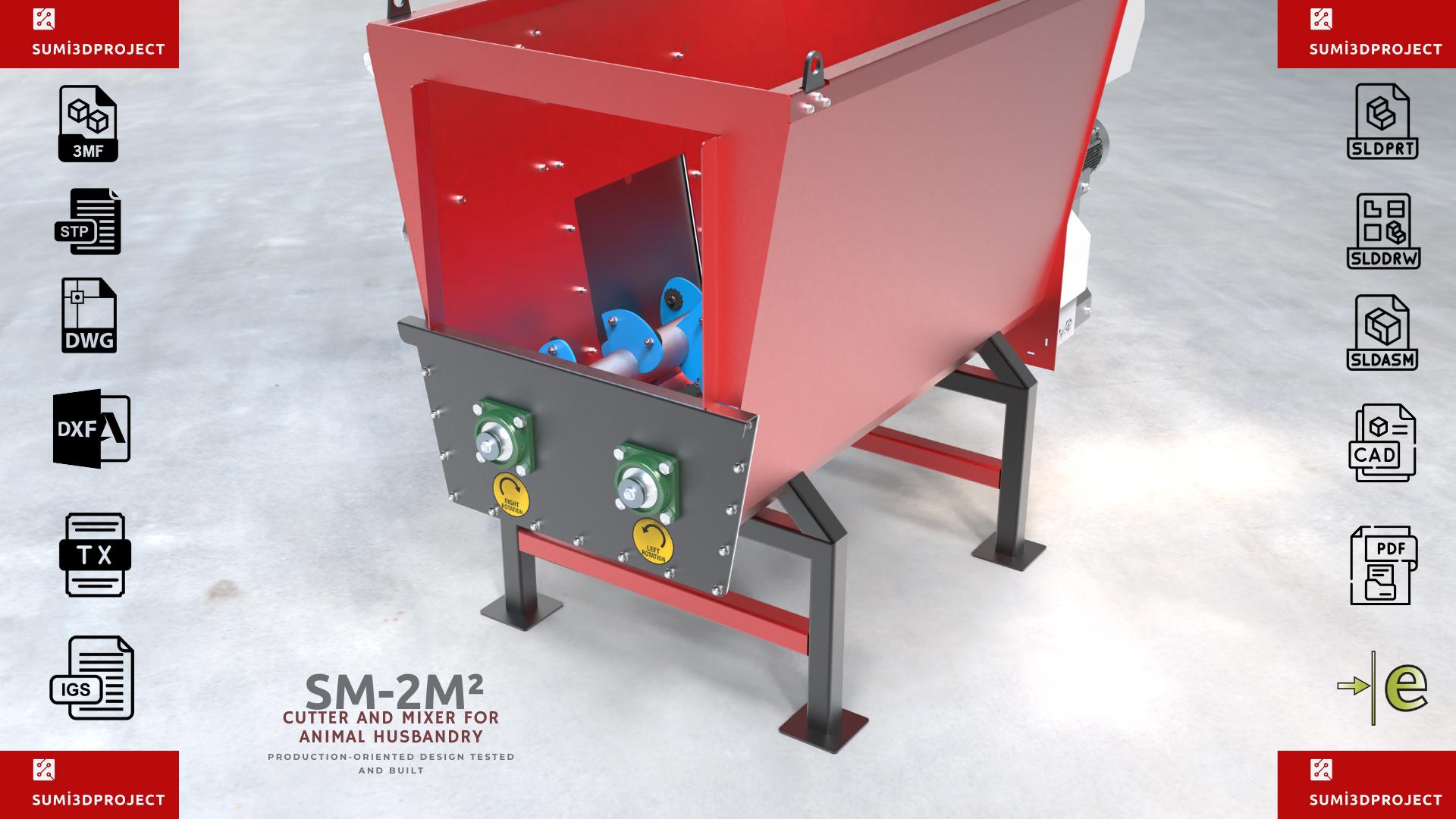 Sm-2m3 Animal Feed Mixer Machine Design - Complete Production Files for ...