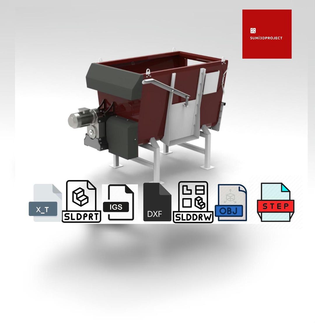 Sm-2m3 Animal Feed Mixer Machine Design - Complete Production Files for ...