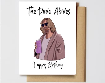 Big Lebowski Birthday Card - Etsy Australia