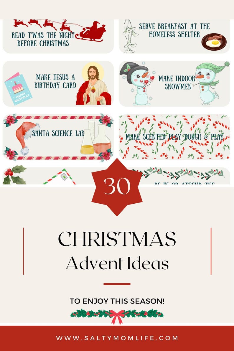 30 Advent Activities - Etsy