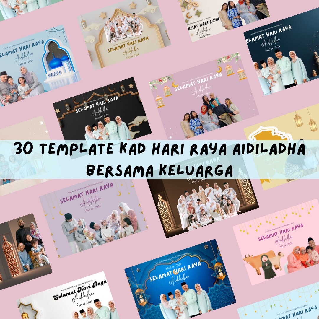 30 Template Hari Raya Aidiladha Wish Card - Etsy