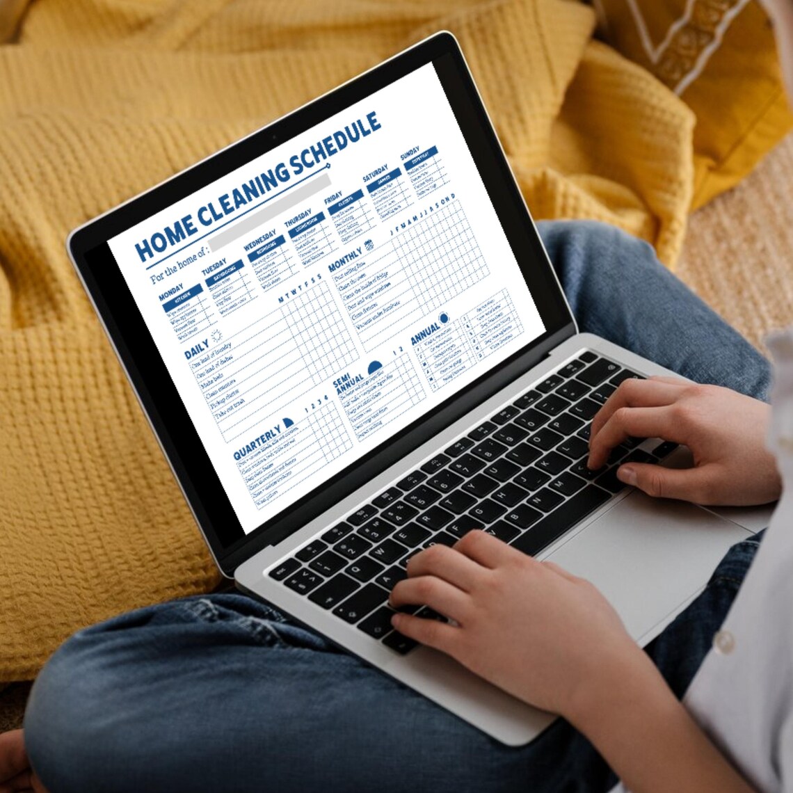 Home Cleaning Schedule & Checklist | Printable Annual House Refresh ...